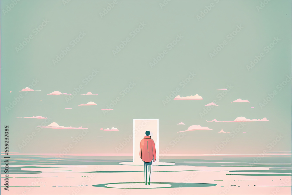 Abstract minimalist illustration Stock Illustration | Adobe Stock