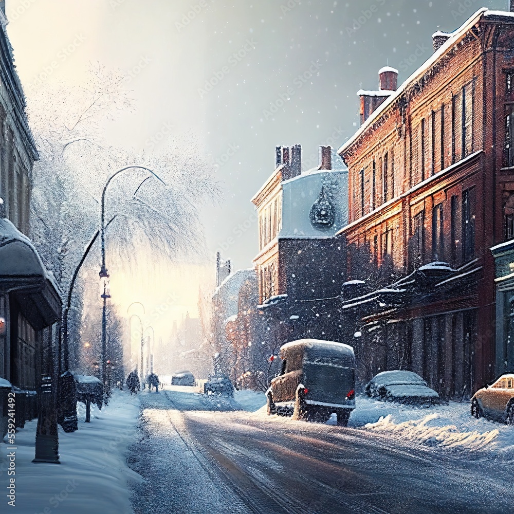 Winter City Desktop Wallpaper