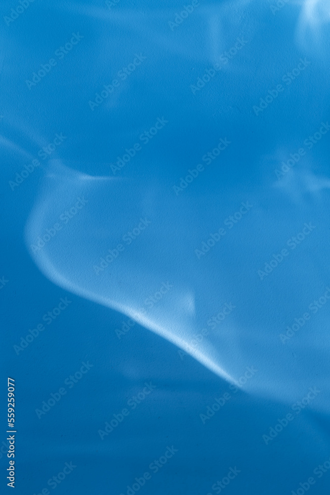 Underwater effect blue image mockup, light shadow overlay background ...