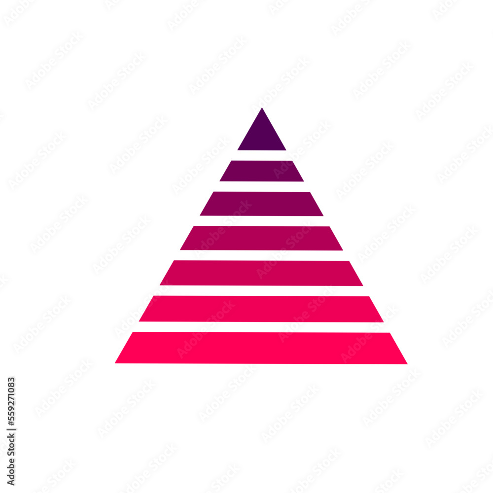 Pyramid Chart. Triangle diagram sign Stock Vector | Adobe Stock