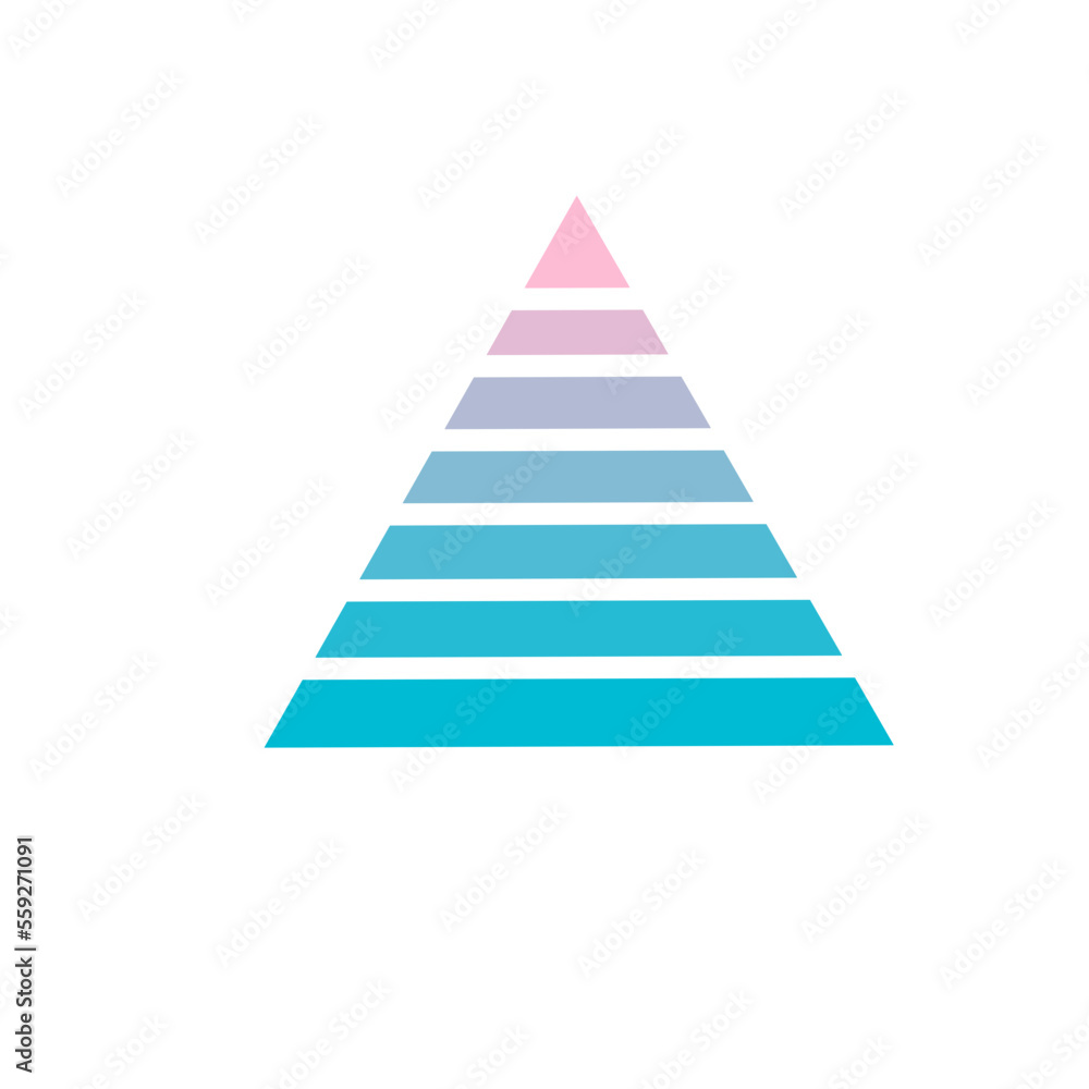 Pyramid Chart. Triangle diagram sign Stock Vector | Adobe Stock
