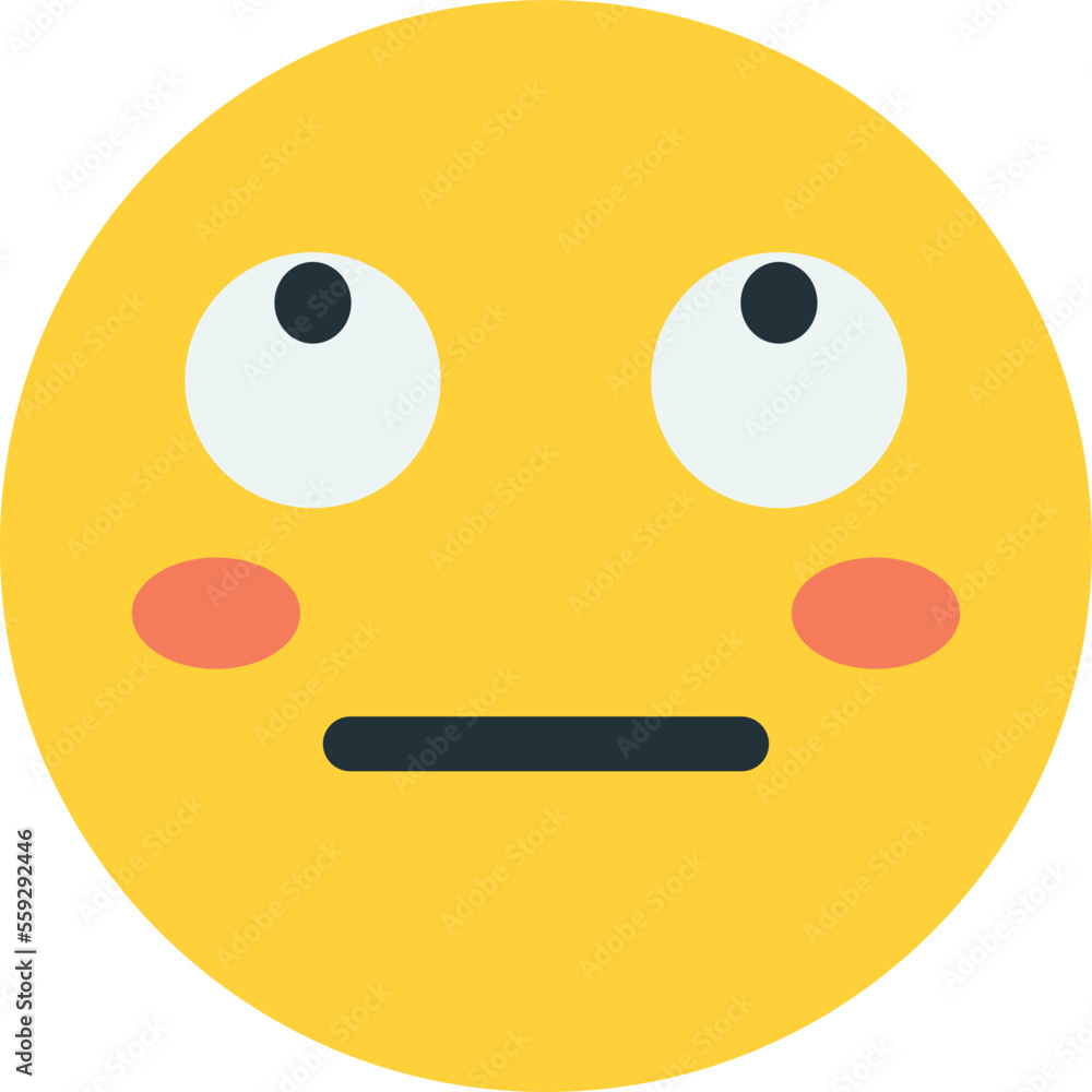 confused face emoji illustration in minimal style Stock Vector | Adobe ...