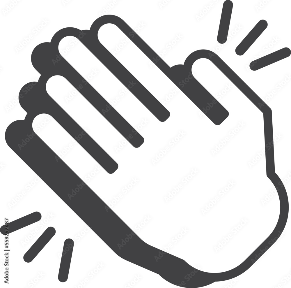 clap hands illustration in minimal style Stock Vector | Adobe Stock