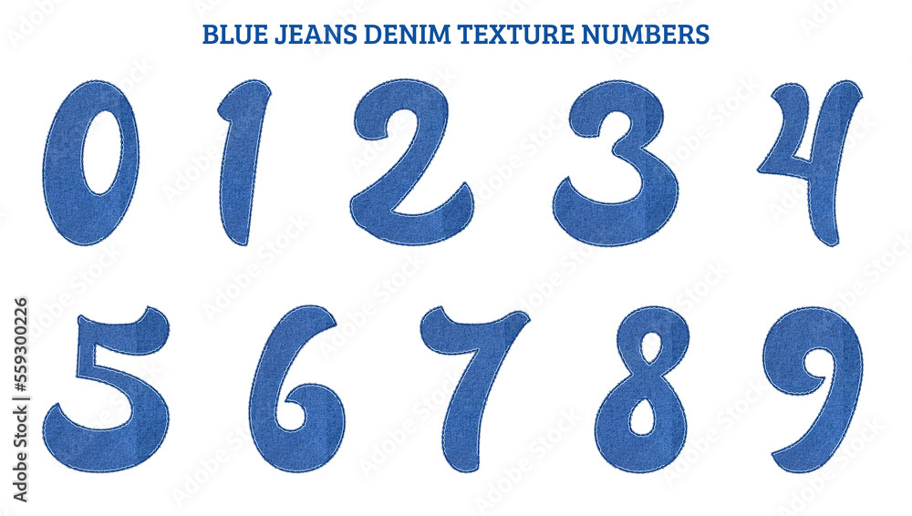 Blue jeans denim alphabet set, includes font or letters in both ...