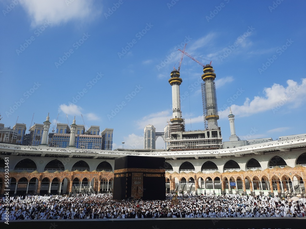 Beautiful interior view of Masjid al-Haram, Mecca, Saudi Arabia ...