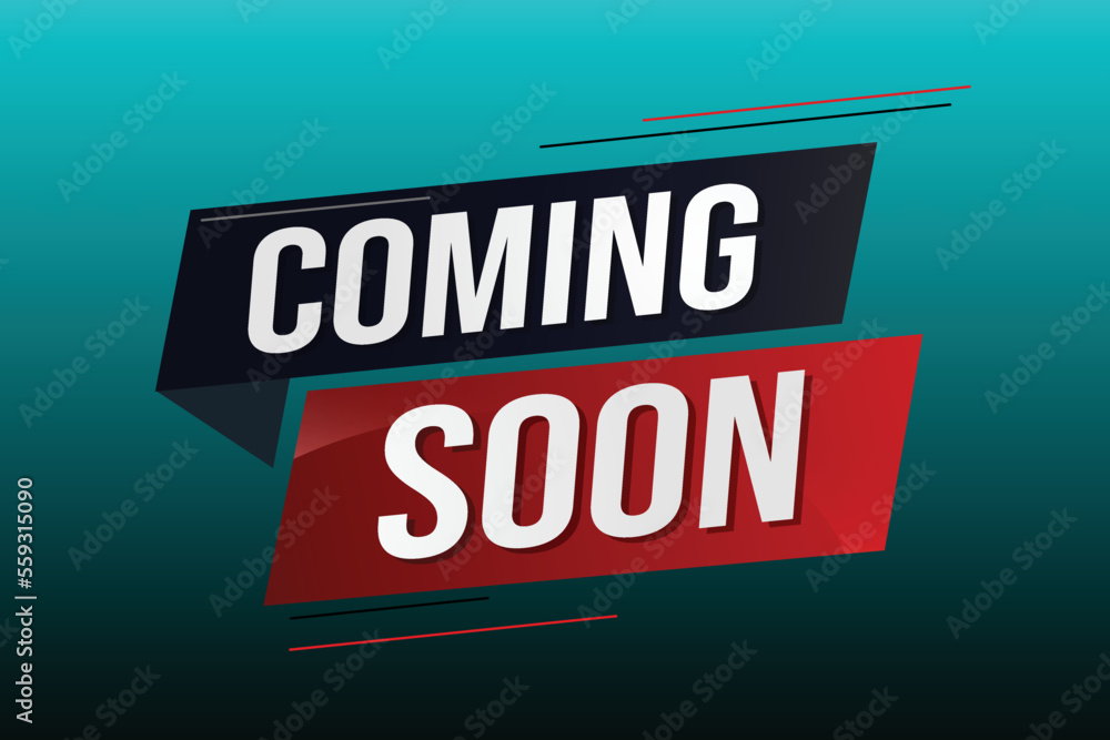 Vecteur Stock coming soon word concept vector illustration with lines ...