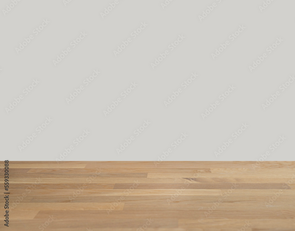 Wooden oak table top with free space for installing the product or ...