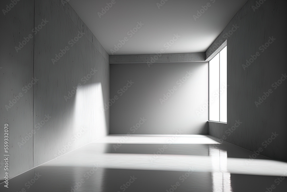 Industrial interior backdrop template with an abstracted empty ...