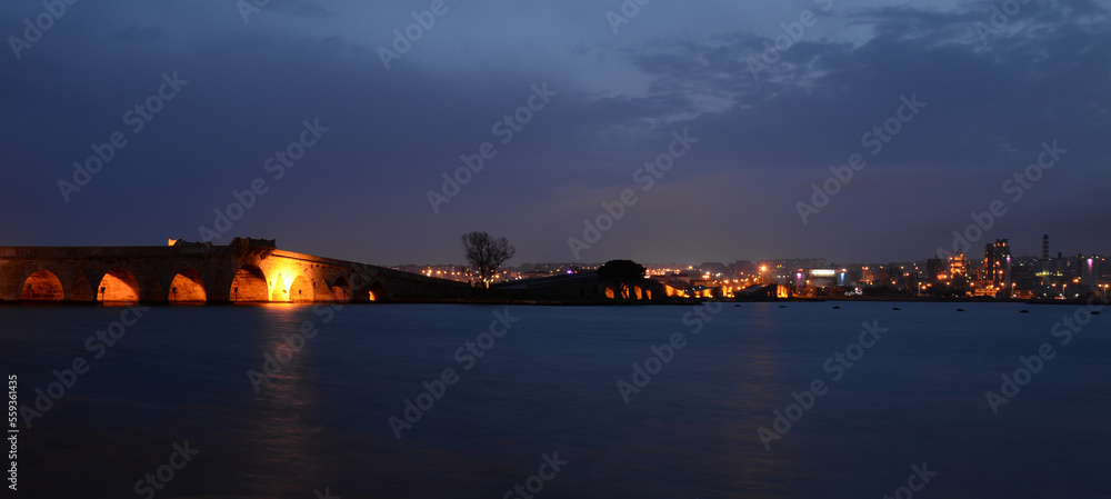 Kanuni Sultan Suleyman Bridge, located in Buyukcekmece, Turkey, was ...