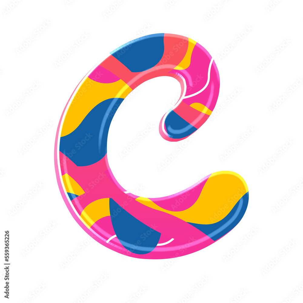 Colorful pink party alphabet set, includes font or letters in both ...