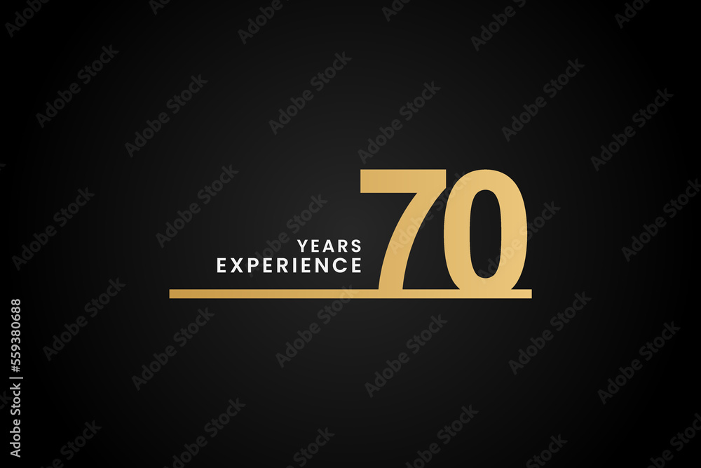70 years experience or Best 70 years experienced vector illustration ...