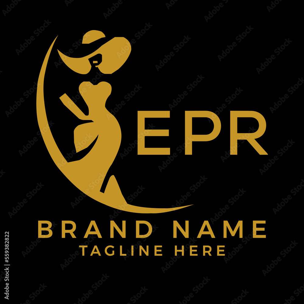 EPR fashion logo. EPR Beauty fashion house. modeling dress jewelry. EPR ...