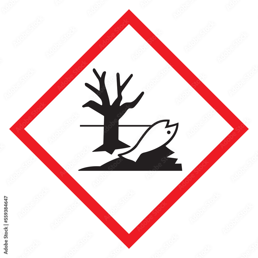 Vetor de GHS Hazard symbol for the aquatic environment vector ...