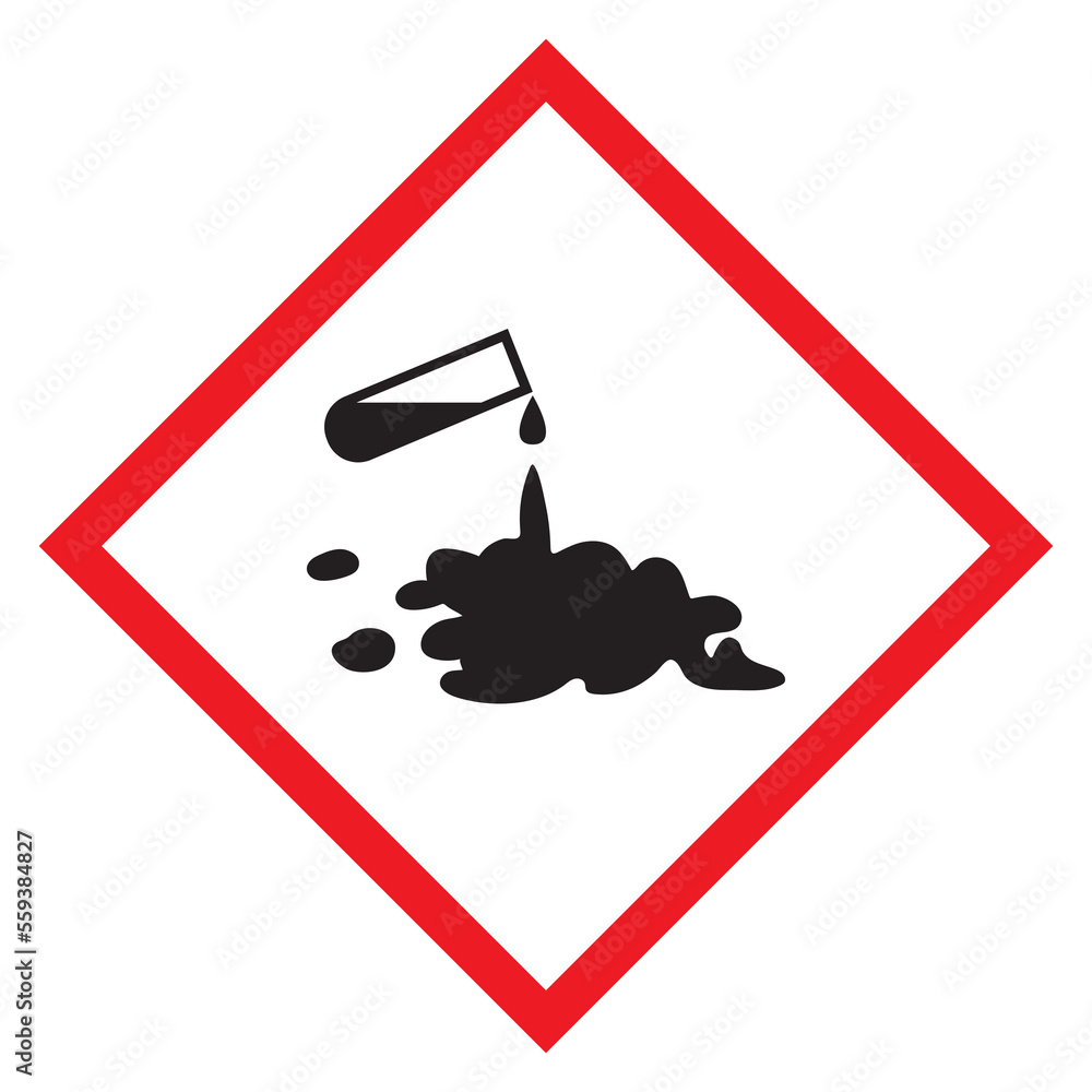Chemical Spill Hazard Symbol vector illustration Stock Vector | Adobe Stock