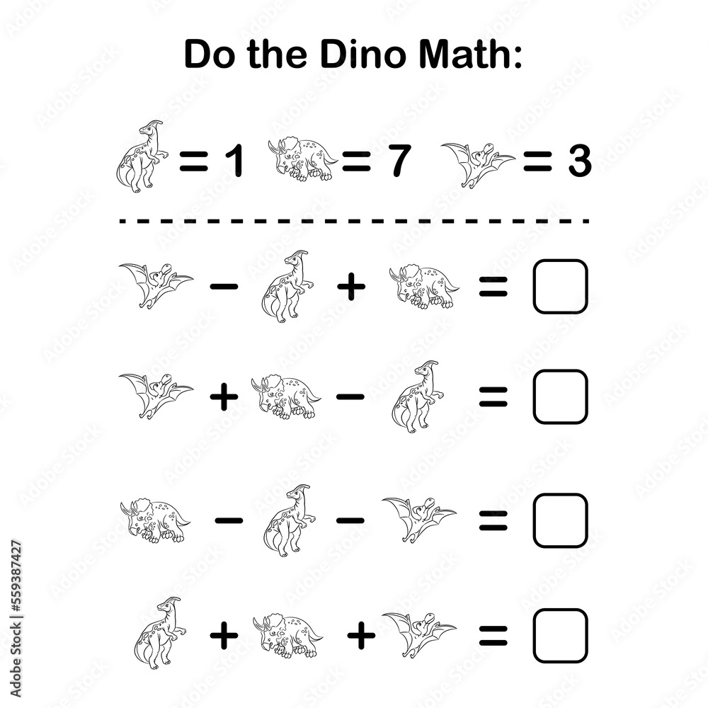 Math puzzle for kids. Mathematics educational game for children ...