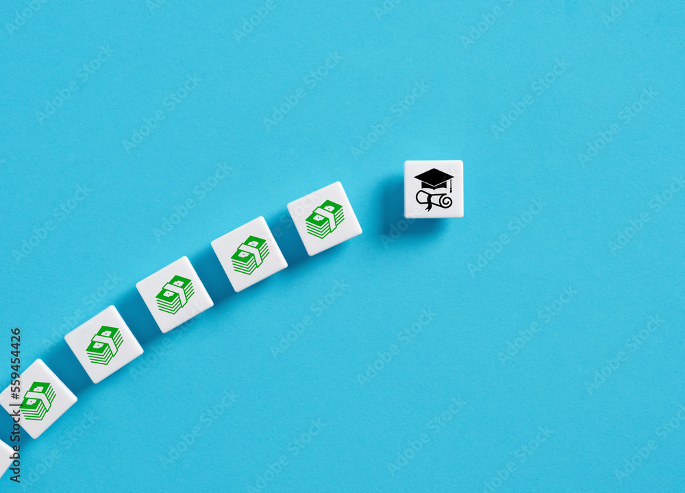 Investing money in education. Education fees and cost of college ...