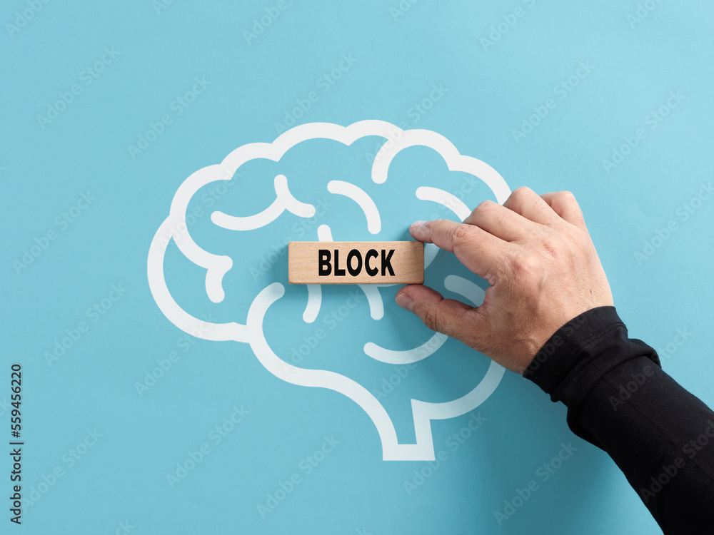 Mental block concept. To remove or generate mental blocks of the human ...