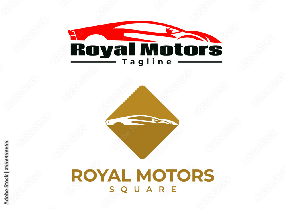 Royal Motors Lamborghini Car Logo Design, Square Gold Minimal Modern ...
