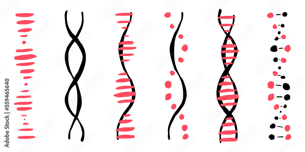 DNA hand drawn icon set Stock Illustration | Adobe Stock