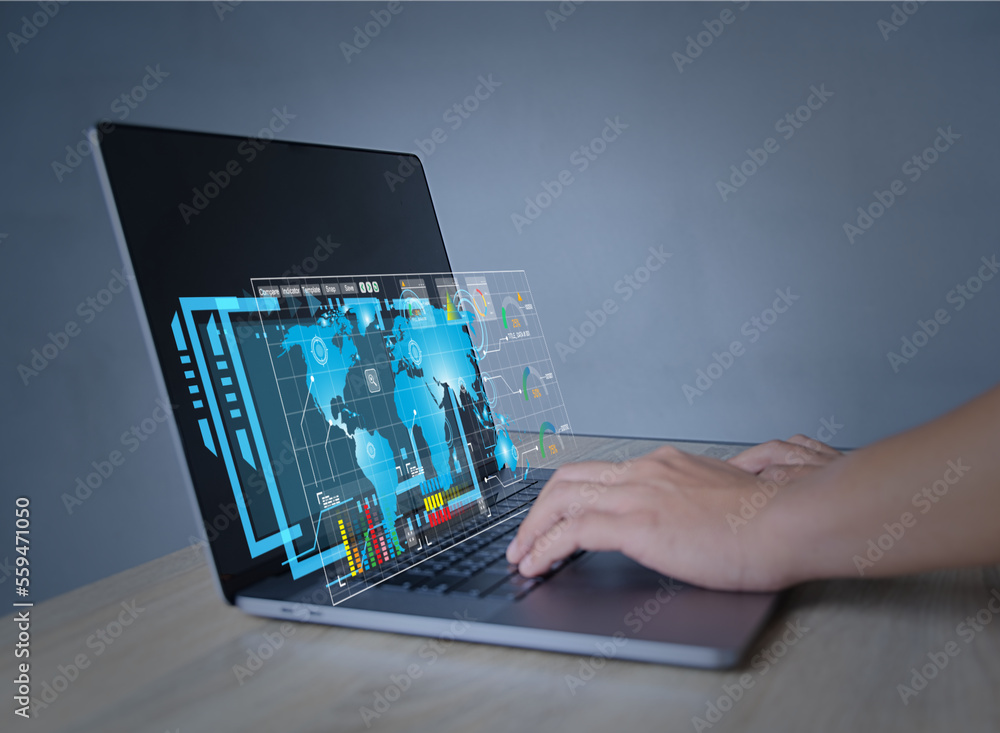 User interface UX UI futuristic graphic icon design with graphic ...