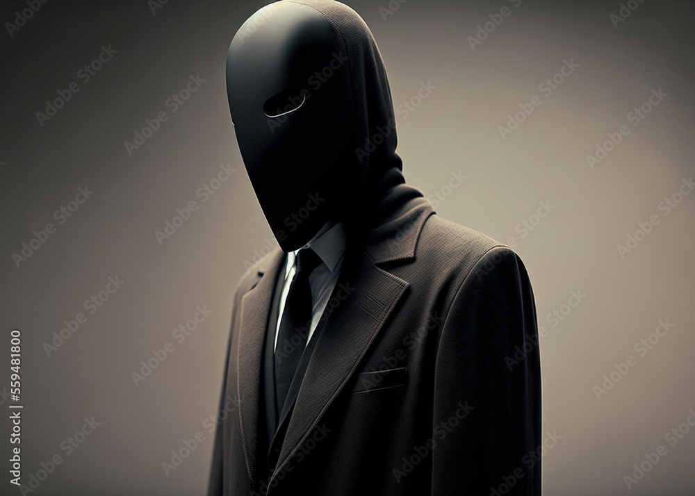 business men without a face created with Generative AI technology Stock ...