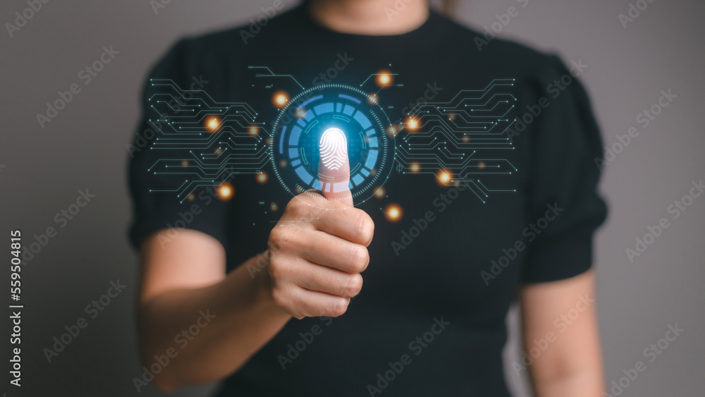 User Authentication System With Biometric Identification Fingerprint Username And Password