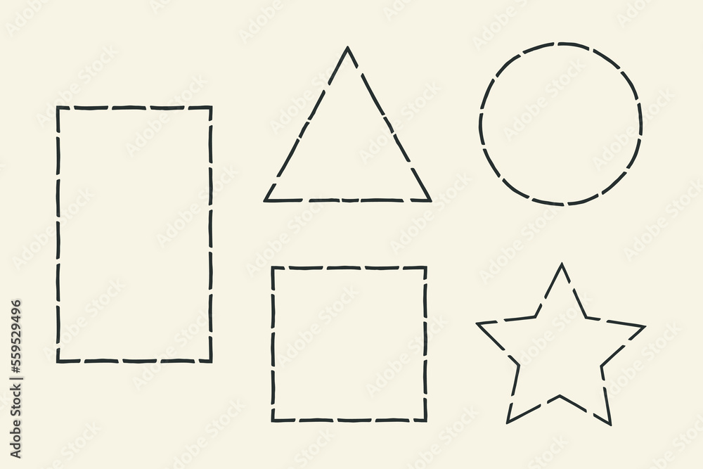 Frames outline set. Hand drawn decorative doodle ink stroke borders ...