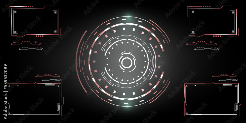 Sci fi futuristic user interface. Vector illustration. Stock Vector ...