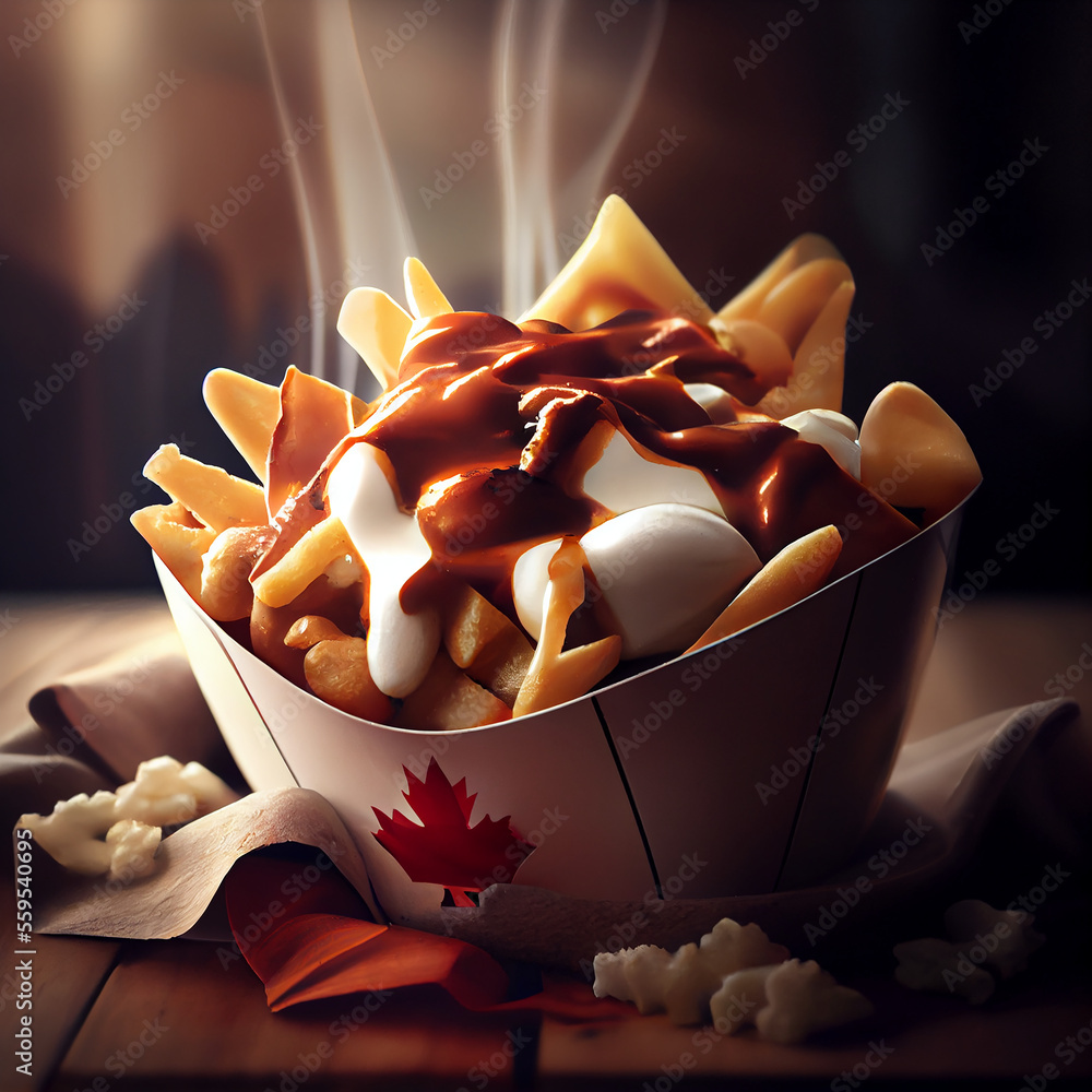 Poutine in canada ai art ilustração do Stock | Adobe Stock