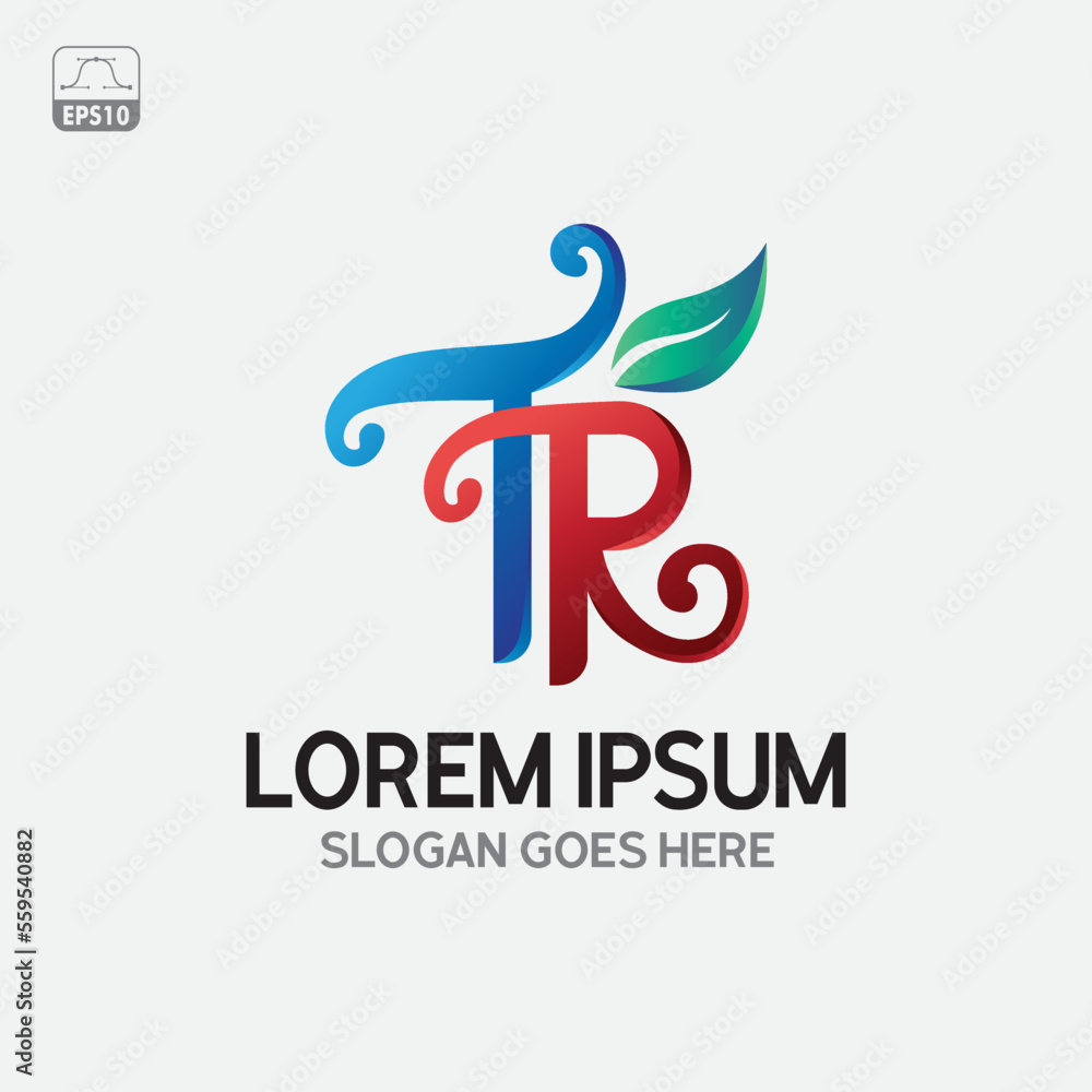 initial TR company logo design Stock Vector | Adobe Stock
