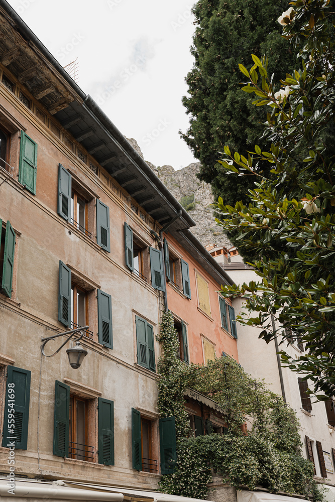 Rustic Italian architecture. Traditional historic European country ...