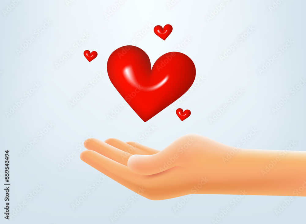 Hand With Star Rating Review Button 3d Vector Mobile Application Icon