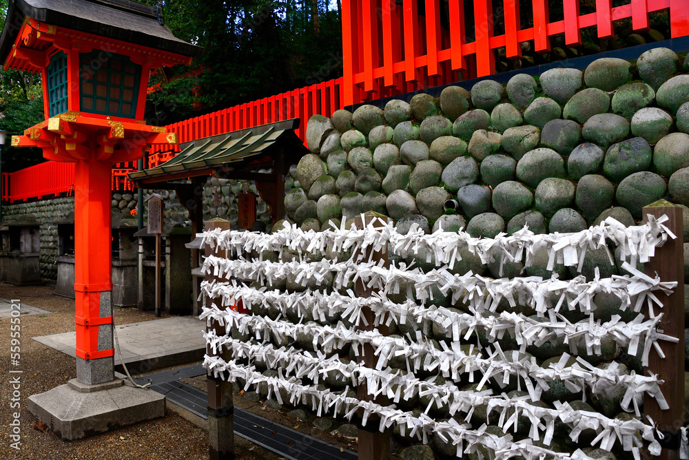 hundreds of wishes and prayers written on pieces of paper, Fushimi ...
