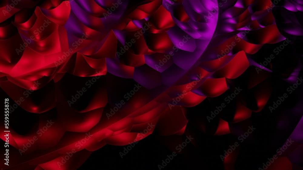 Bright colored undulating canvases. Design. Multi-colored animation ...