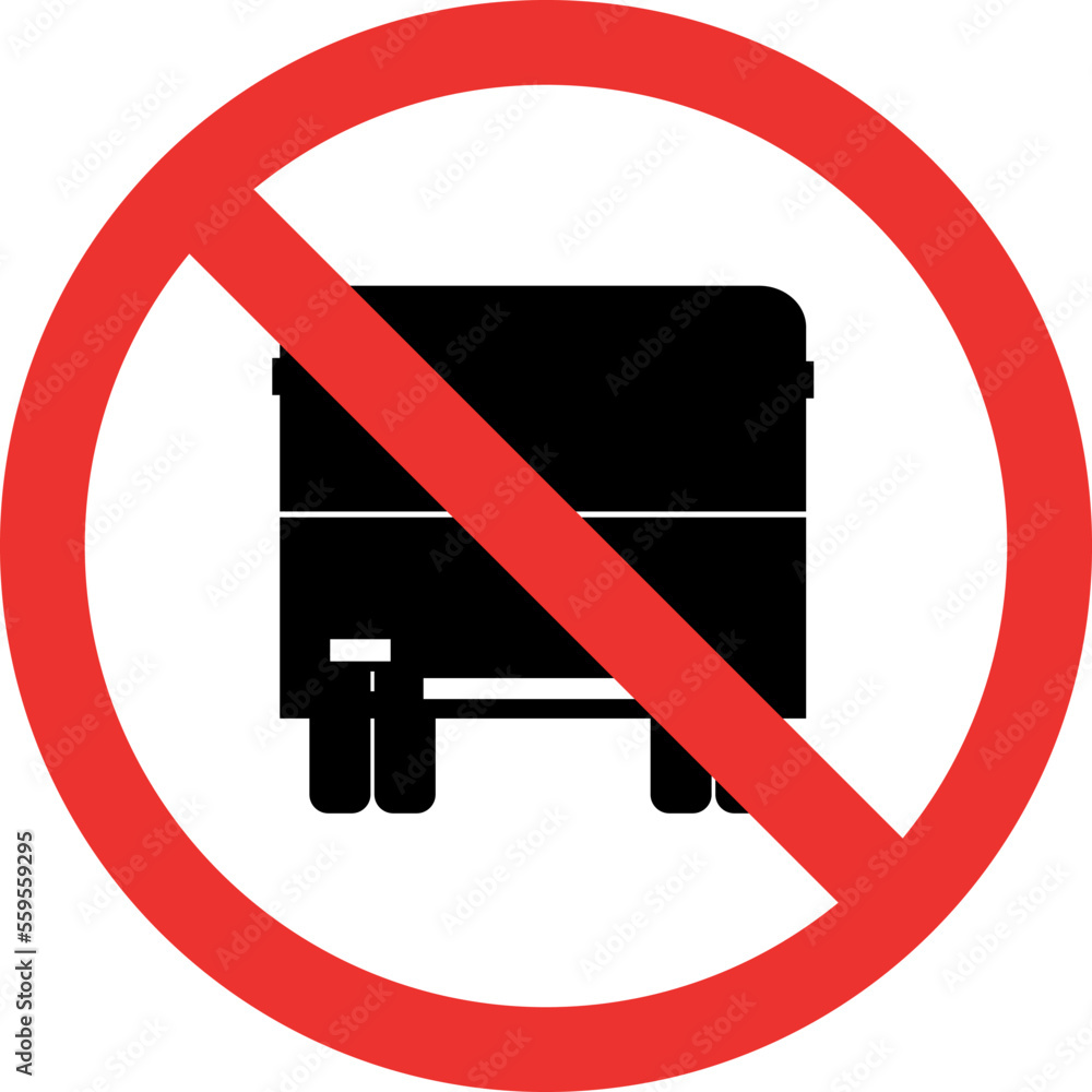 No heavy vehicles sign. Traffic Signs and Symbols. Stock Vector | Adobe ...