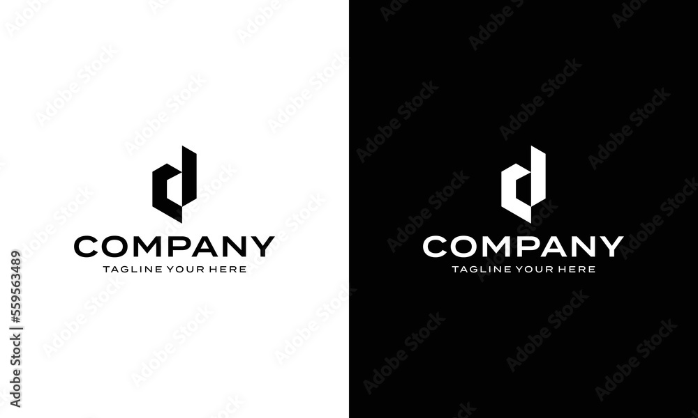 Vetor de initial Letter D Logo symbol. minimal design template Vector ...