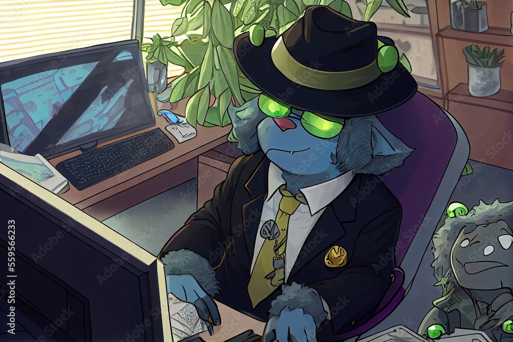 Illustrazione Stock Internet Troll - 2D cel shading animated online ...