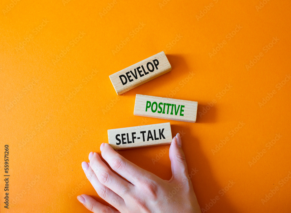 Develop positive self-talk symbol. Concept words Develop positive self ... Develop positive self-talk symbol. Concept words Develop positive self ...