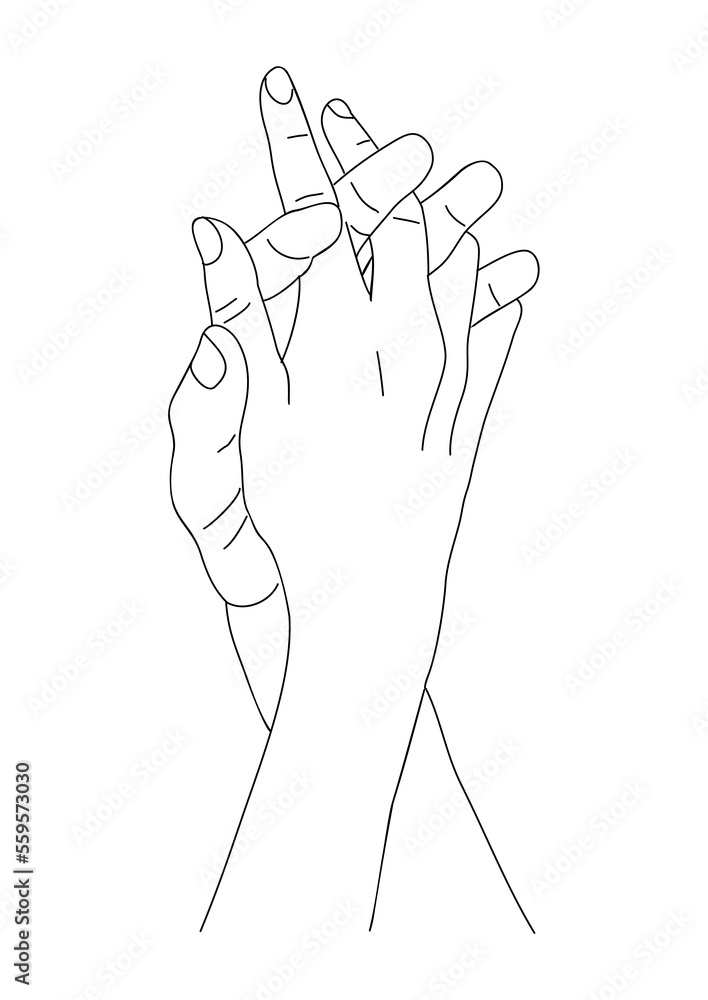 Holding Hands Love Sketch