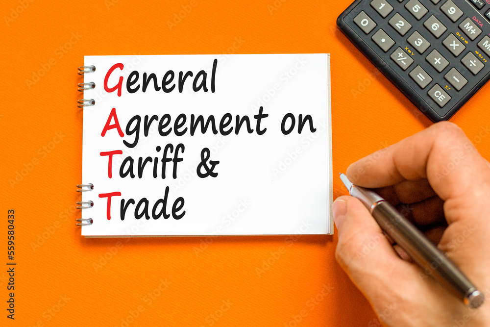 GATT symbol. Concept words GATT general agreement on tariff and trade ...