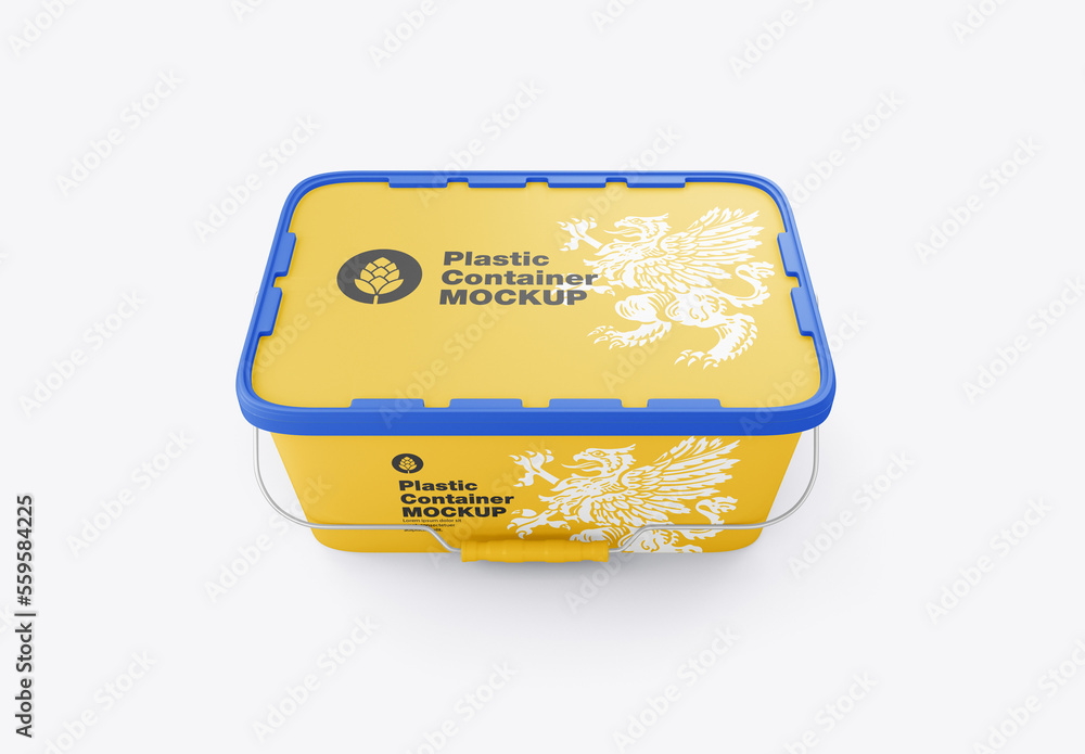 Plastic Container Mockup Stock Template | Adobe Stock