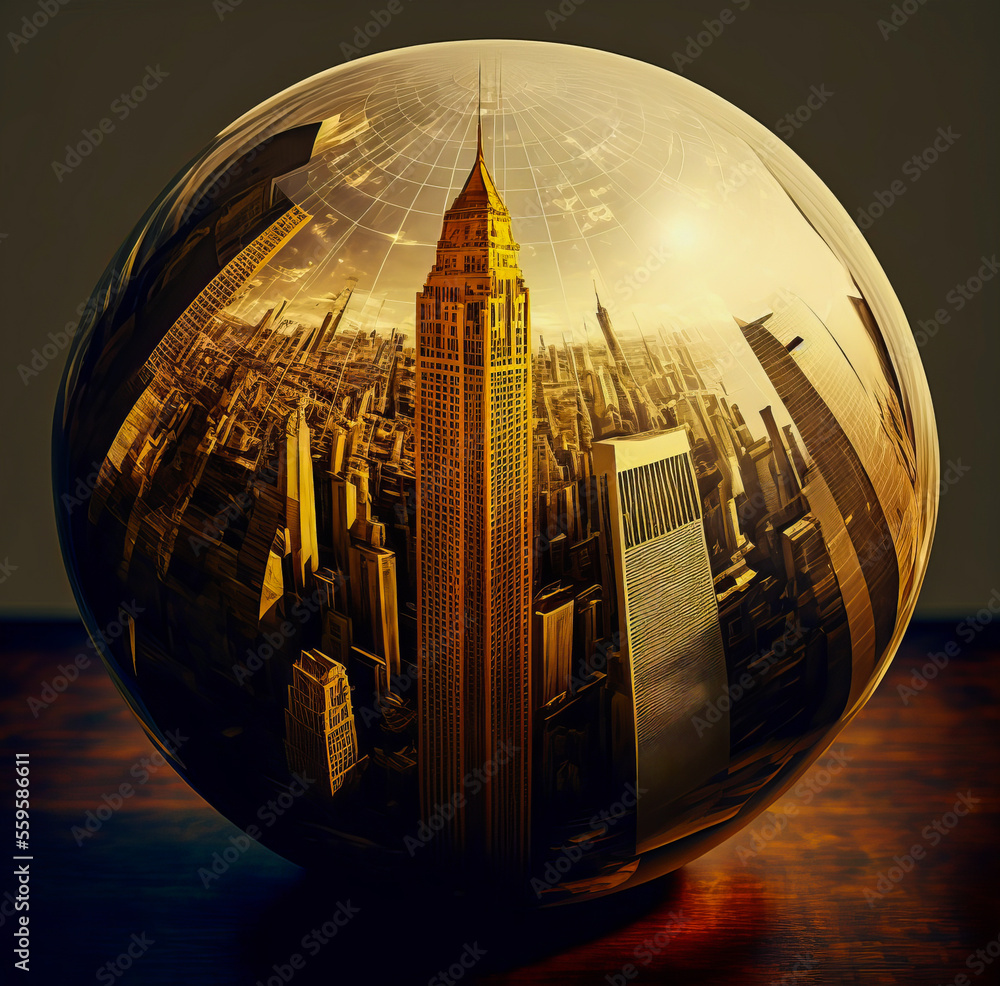 This distinct architectural sphere shows the most amazing landmarks of ...