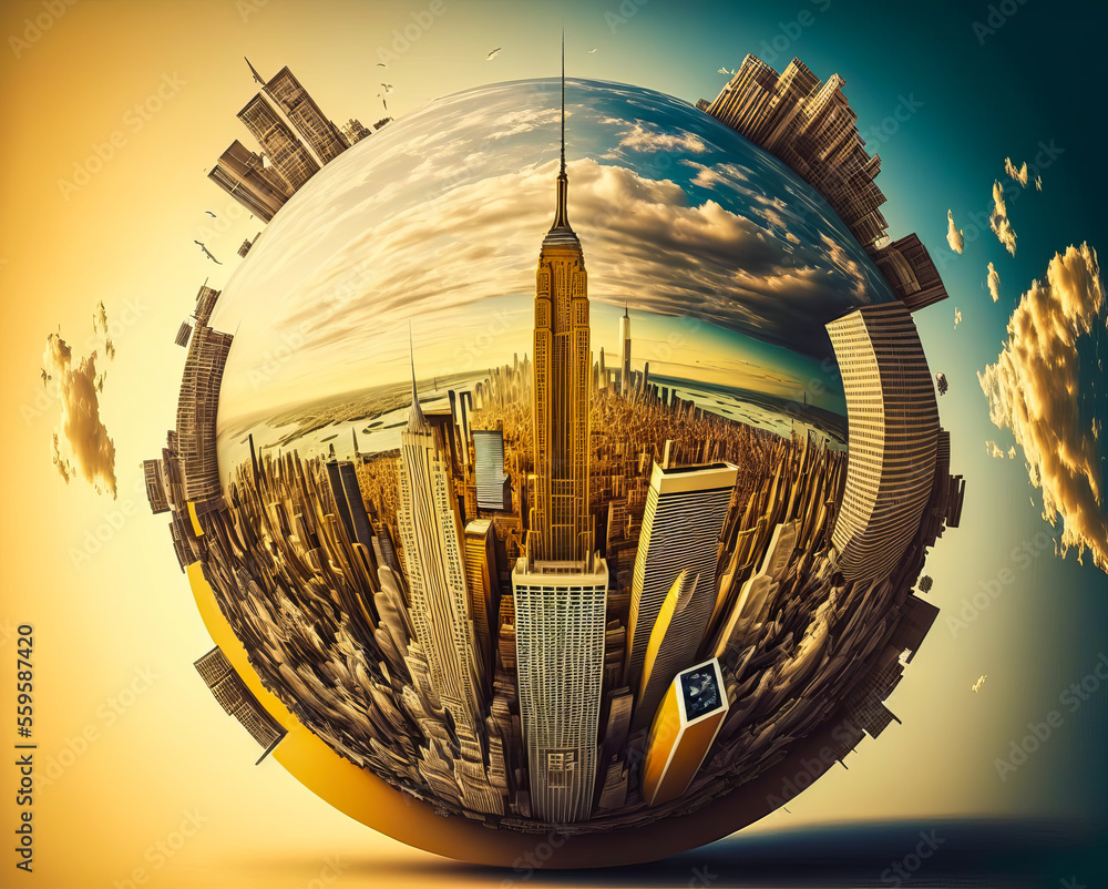 Impressive sphere-shaped architecture of New York & Manhattan ...