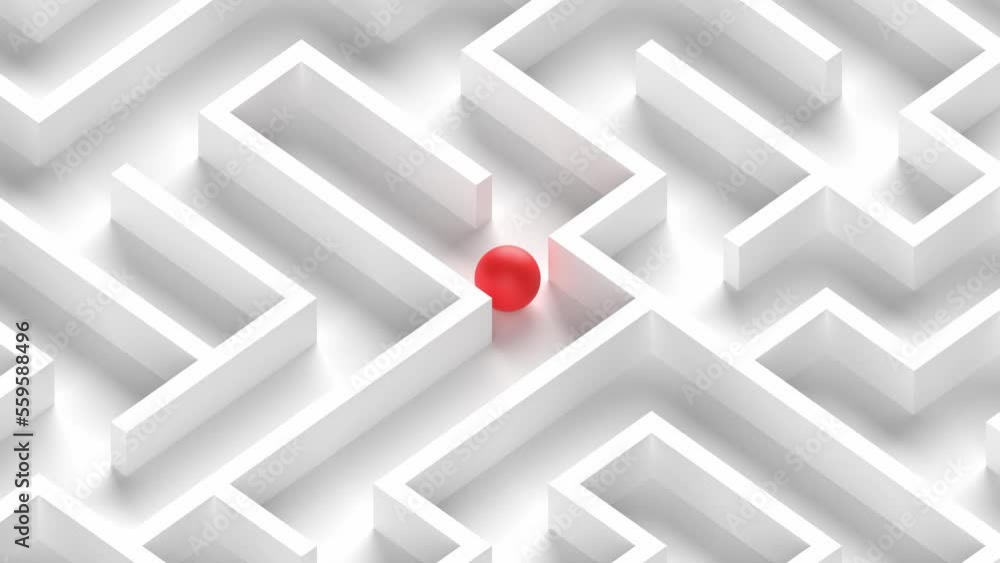 labyrinth or maze 3d animation satisfying, can be used to represent ...