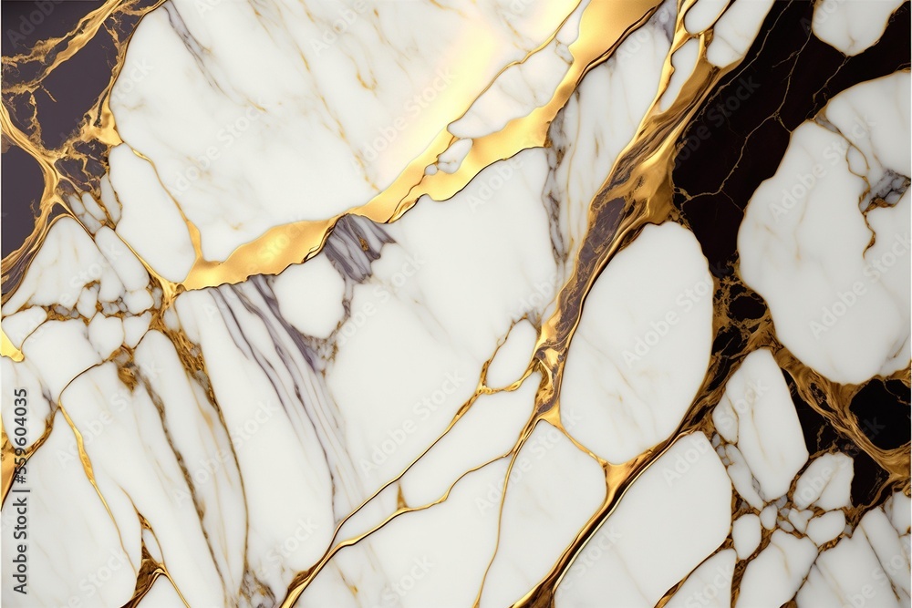Calacatta marble with golden veins texture background Stock ...
