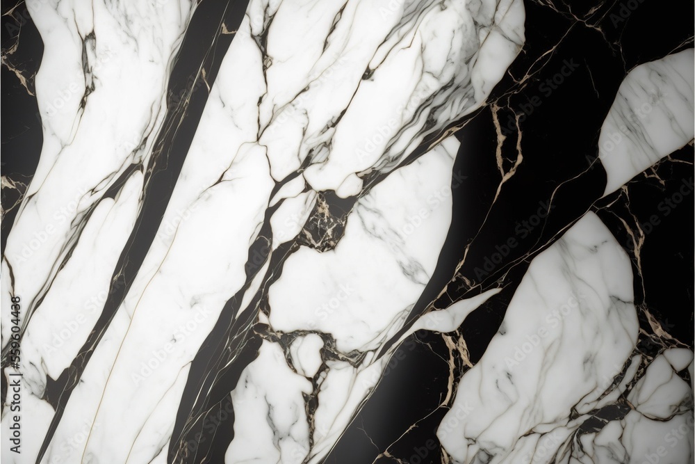 Calacatta marble in white an black with black veins texture background ...
