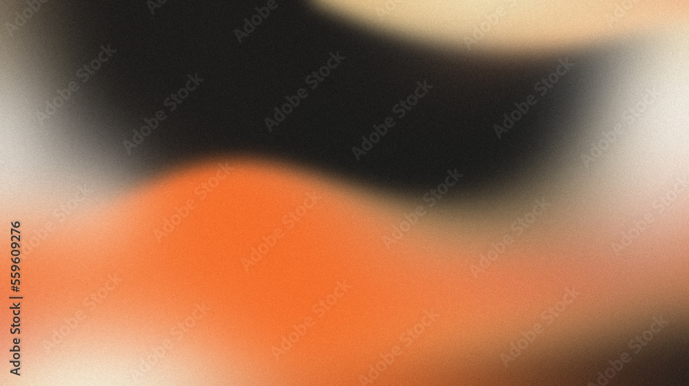 Orange yellow black color gradient background, grainy texture effect ...