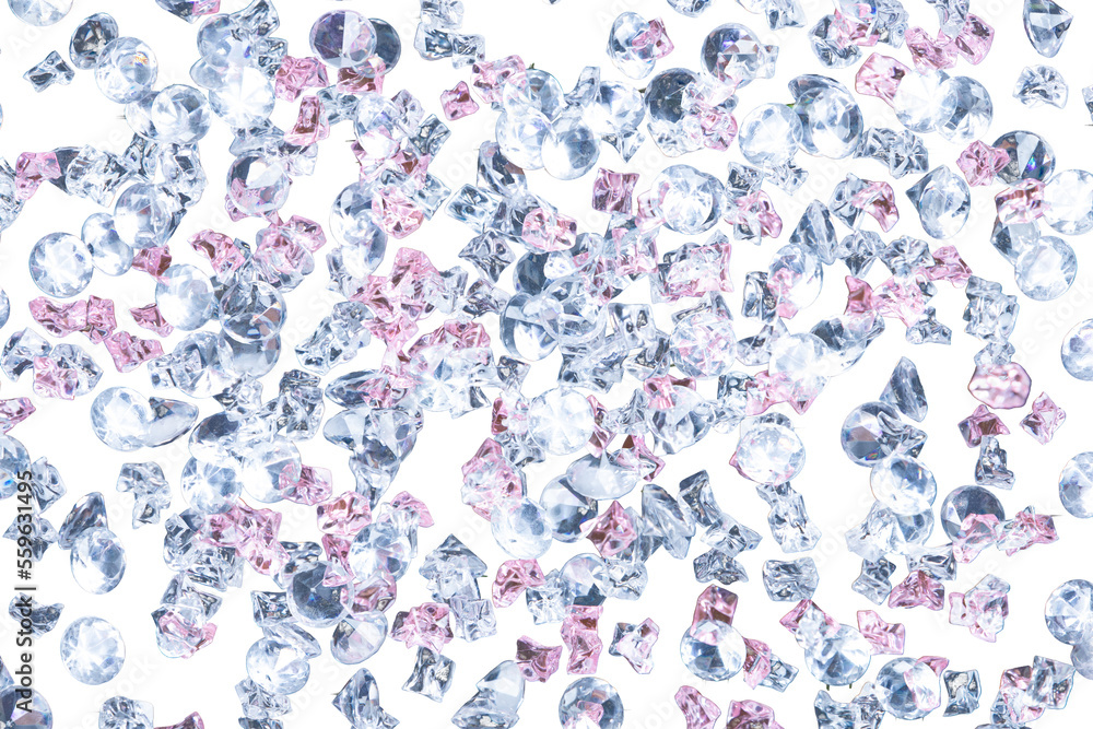 Sparkling Gemstone Diamond and plastic rock fly floating in mid air ...