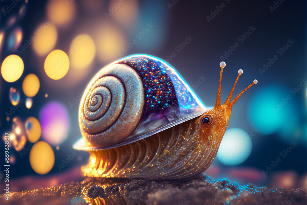 An extremely sharp and detailed portrait of snail macro. Generative AI ...
