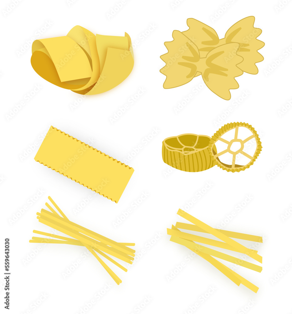 Pasta noodles Stock Vector | Adobe Stock